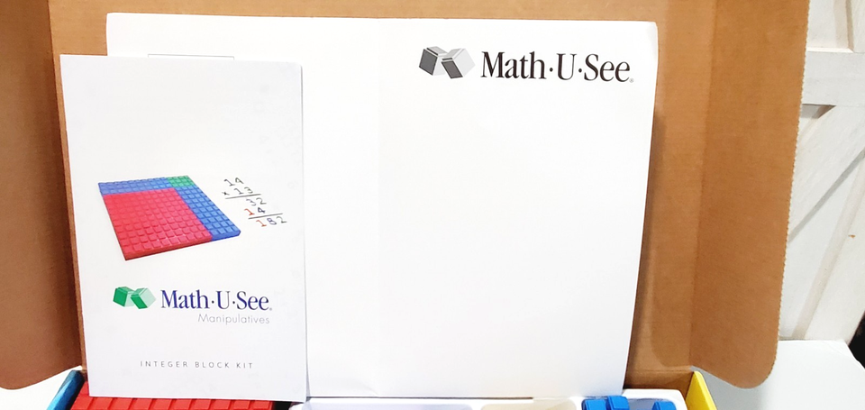 Math U See Manipulatives Integer Block kit Plus Algebra Decimal insert ...
