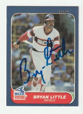 Bryan Little Signed 1986 Fleer Card #212 Auto Chicago White Sox ...