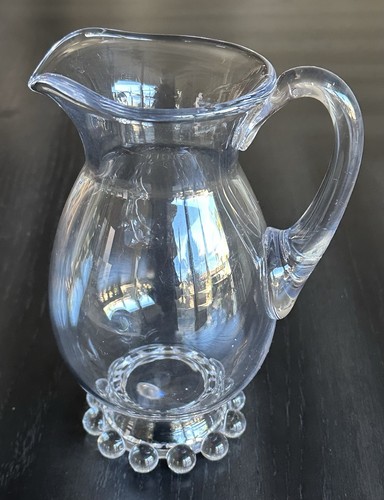 Vintage Imperial Glass Candlewick Pitcher - Beaded Base - 6 3/4” - MCM ...