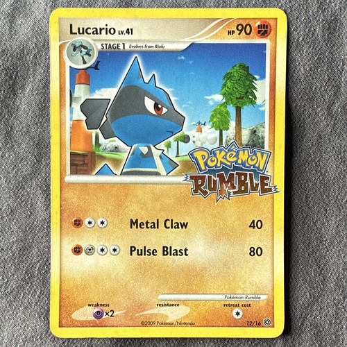 Lucario Pokemon Rumble Promo Card 2009 12/16 LP | eBay