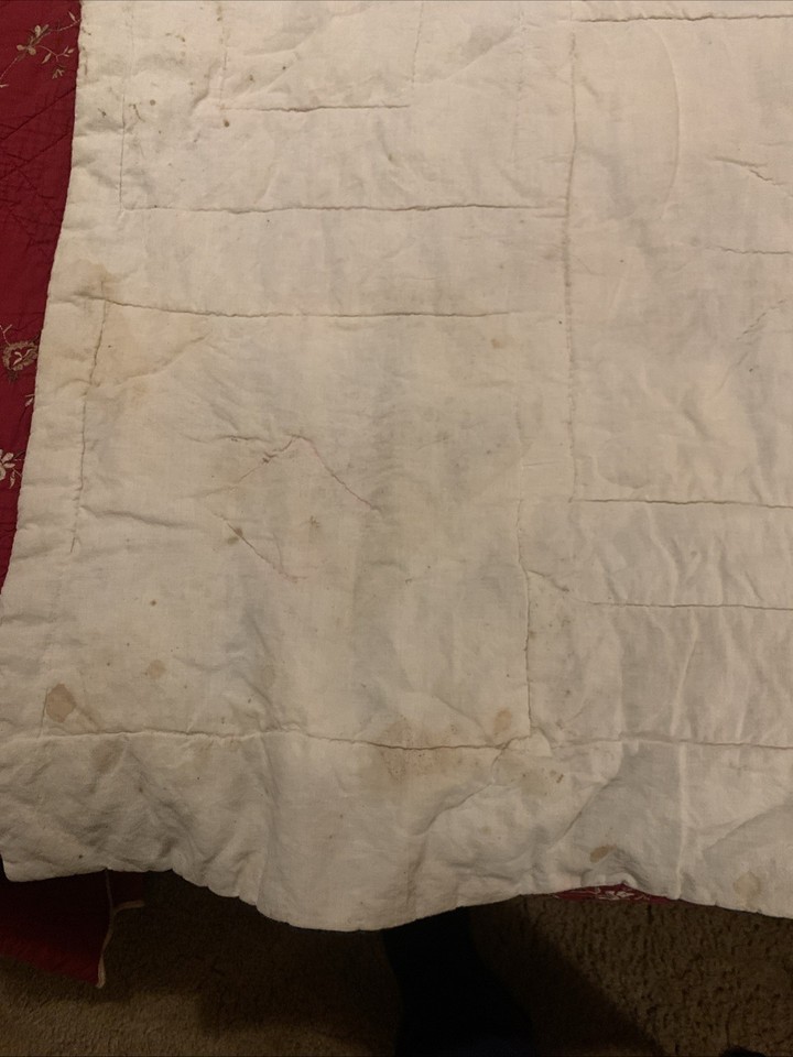 2 Vintage Cutter Quilts Hand & Machine Stitched Soiled Stained & Torn ...
