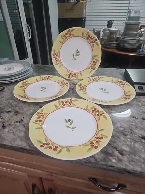 Corelle Ultra Vitrelle 10.75” Dinner Plates Radiance Berries Lot Of 4 ...