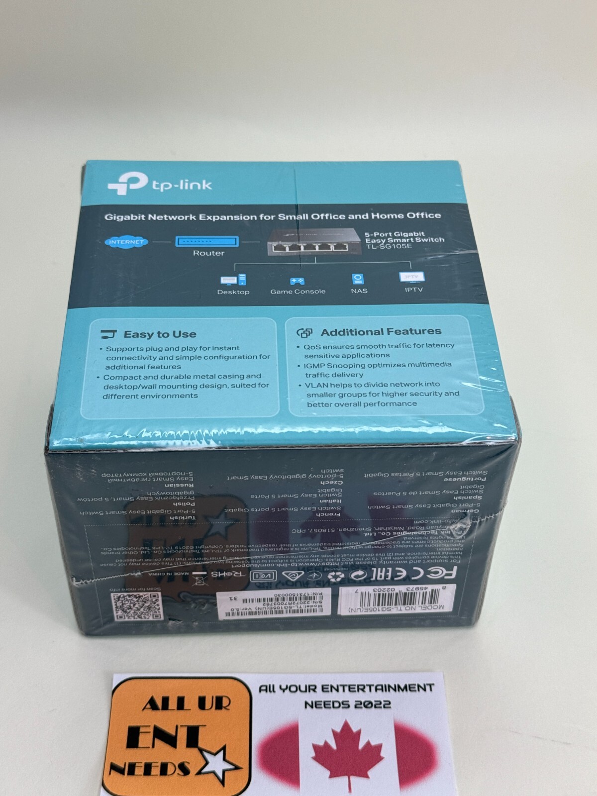 5-Port 10 100 1000Mbps Desktop Gigabit Steel Cased Switch IEEE 802 1p ...