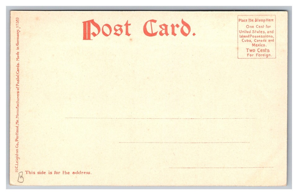 Manchester, NH, U.S. Post Office, Street View, Undivided Back UDB ...
