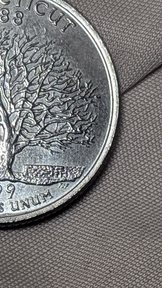 1999 D Connecticut Quarter DDO And Letter Errors Reverse Rim Error | eBay