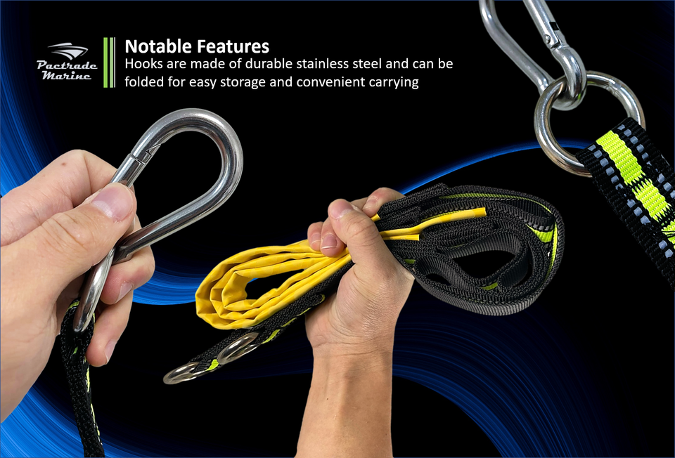 Pactrade Marine Kayak Canoe Emergency Rope Ladder Assist Boarding Nylon ...