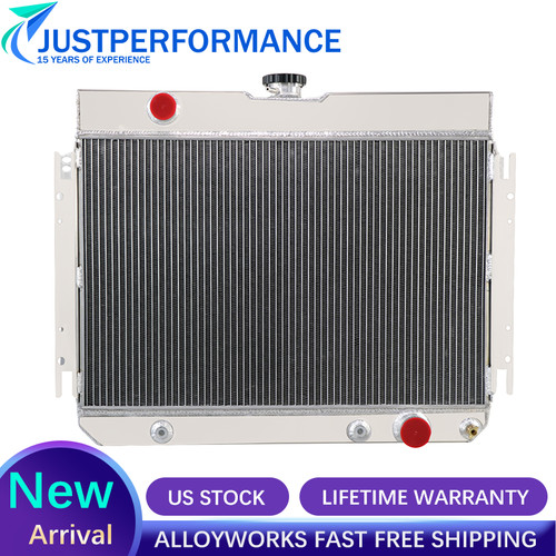 4 Row Aluminum Radiator For 1963-1968 Chevy Impala L6 V8 1964-1967 EI ...