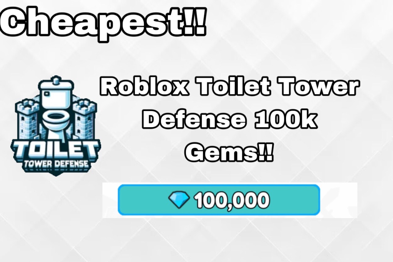 Toilet Tower Defense 100,000 GEMS Cheapest (100K) TTD ROBLOX | eBay