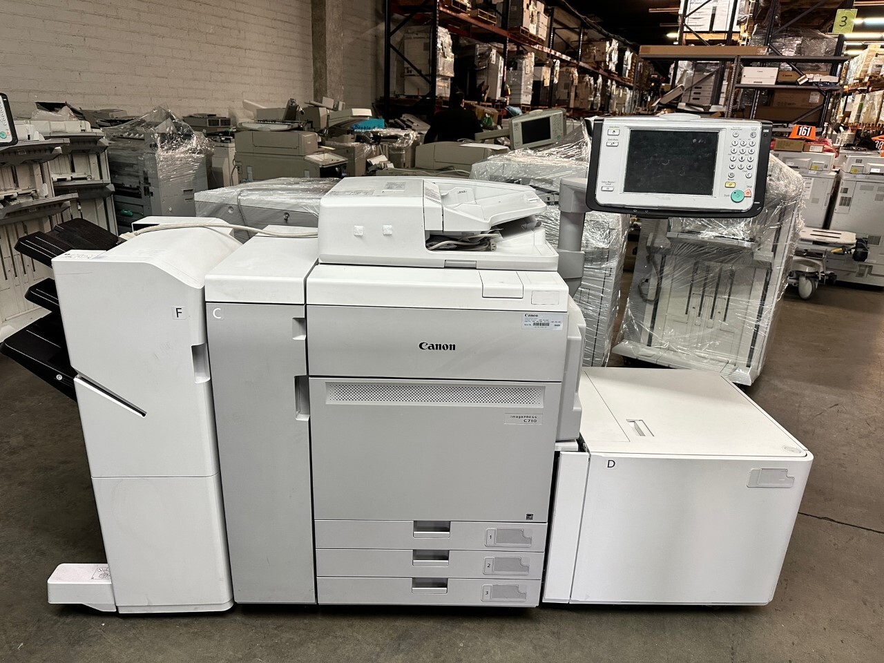 CANON IMAGEPRESS C710 COLOR COPIER, FIN, PAPER DECK, SERVER FIERY, LOW ...