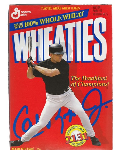 1995 Cal Ripken Jr. "2131 Consecutive Games" Wheaties Box Baltimore ...