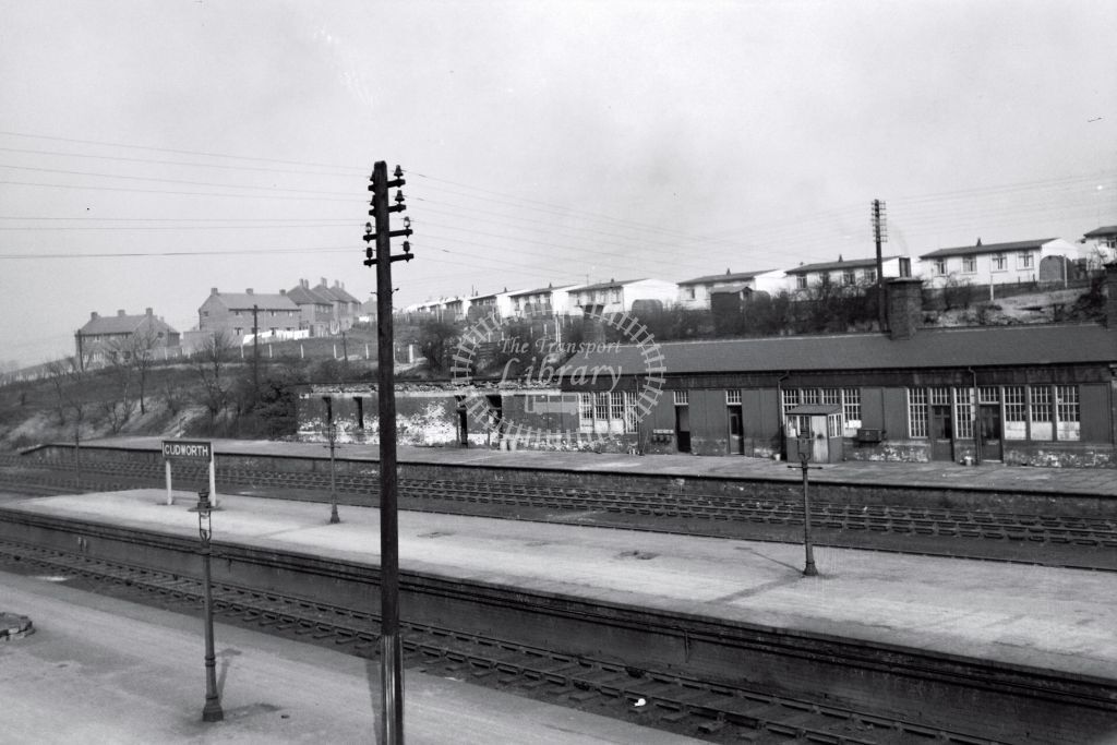 PHOTO BR British Railways Station Scene - CUDWORTH STATION 1953 | eBay UK