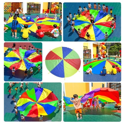 Kids Play Parachute Rainbow Color Parachute for Toddler Children | eBay