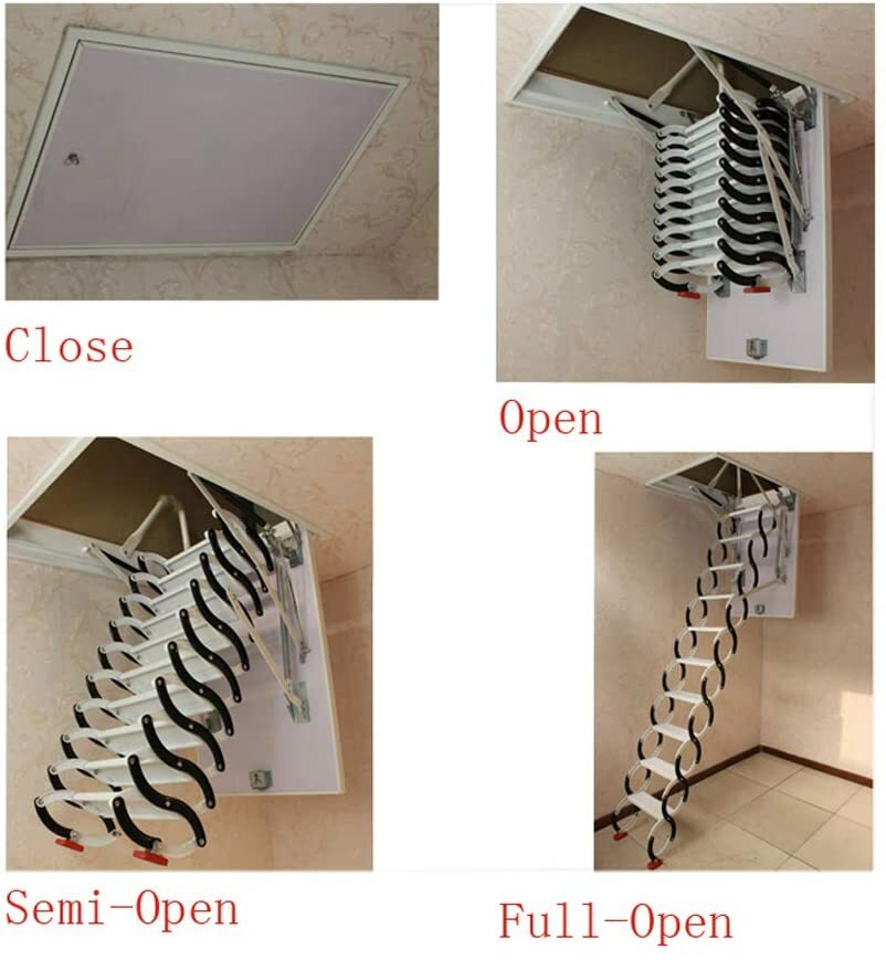 10ft Attic Ceiling Ladder 31.5x35.4 in Loft Ladder Stairs Pull Down ...
