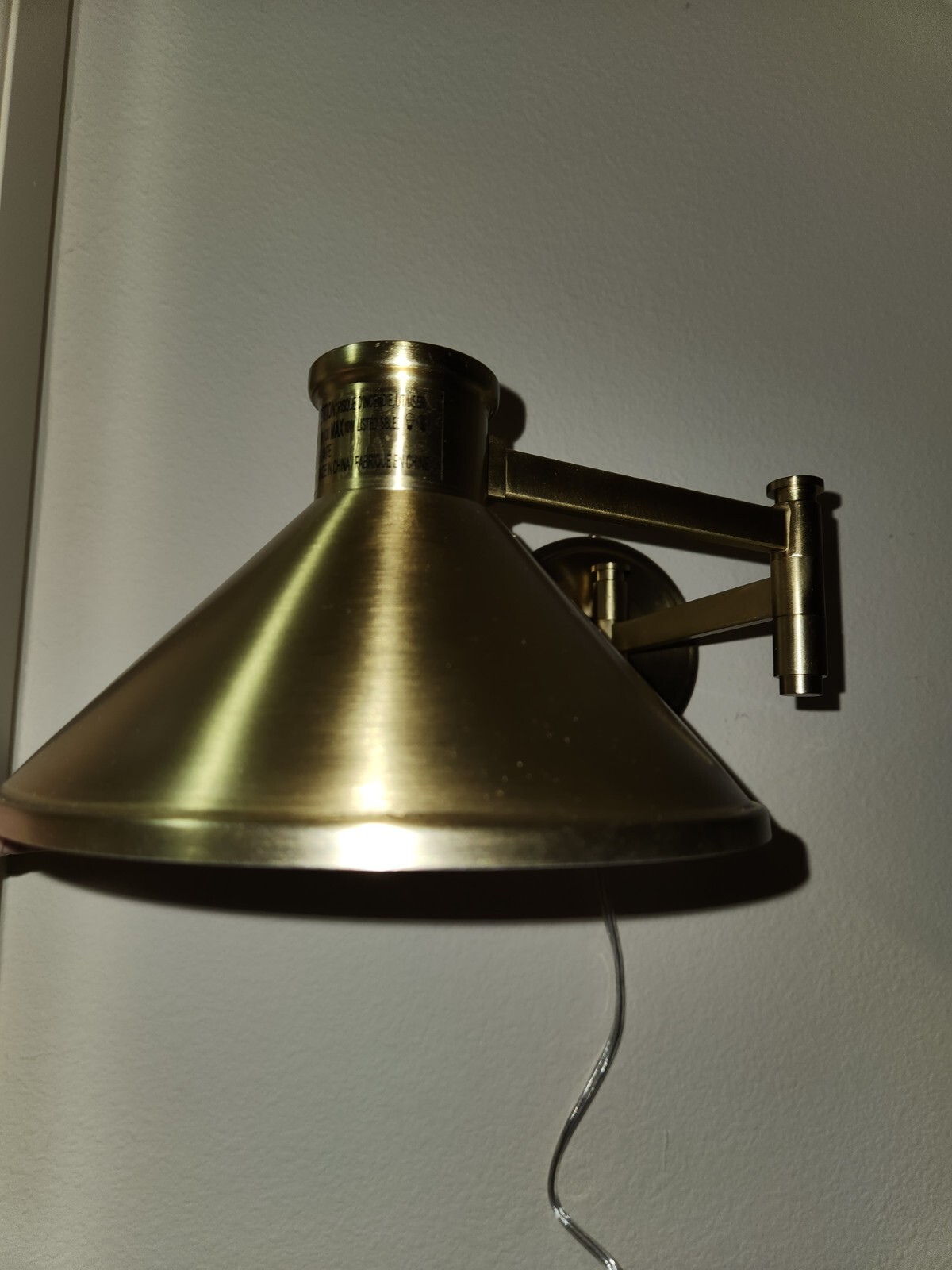 Wall Sconce swing arm style Allen & Roth Brushed Gold Modern ...