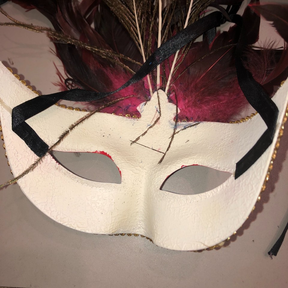 Masquerade Mask Masks X 8 Womens Feather Venetian Collection Ball fancy ...