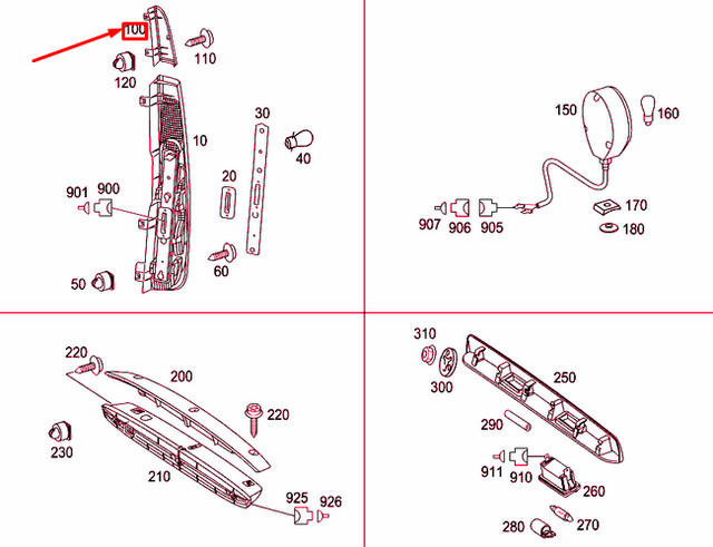 V2r Mercedes-Benz Vito 639 luz trasera derecho A6398201964 6398201964 ...