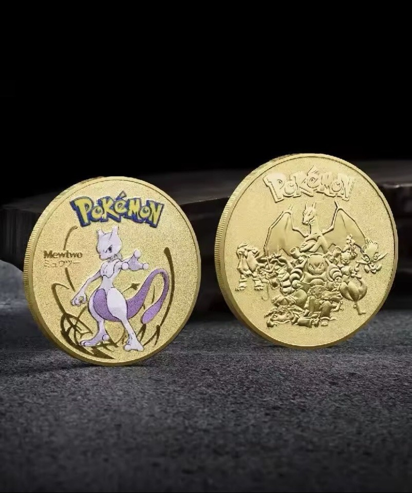 Pokémon Metal TCG Gold Coin MewTwo Collectible | eBay