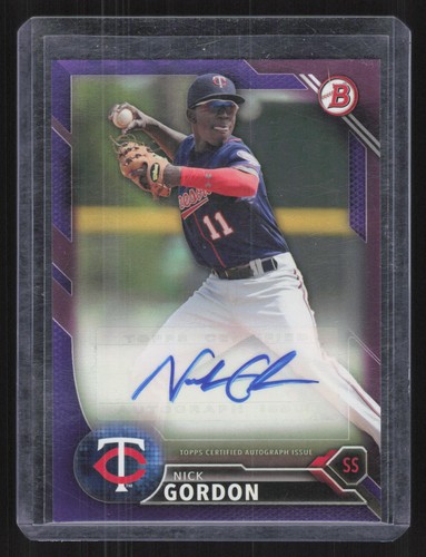 2016 Bowman #PA-NG Nick Gordon Purple Auto #'d /250 | eBay