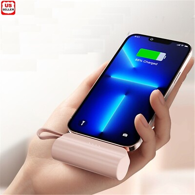 2in1 5000mAh Mini Power Bank Portable Fast Charger External Small ...