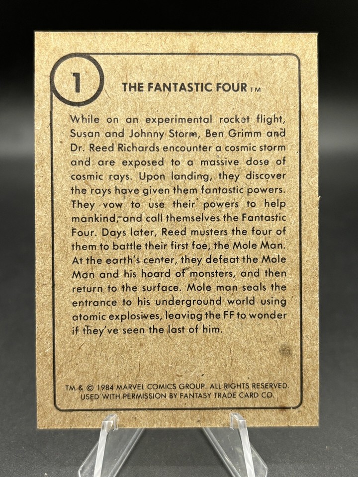 1984 FTCC Marvel Superheroes First Issue Covers #1 Fantastic Four | eBay