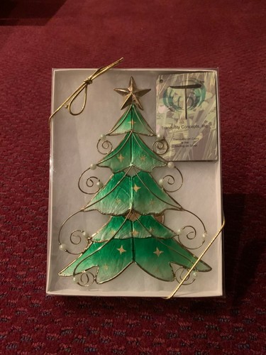 Capiz Christmas Tree with stand and Votive Candle Holder in a box-FREE ...