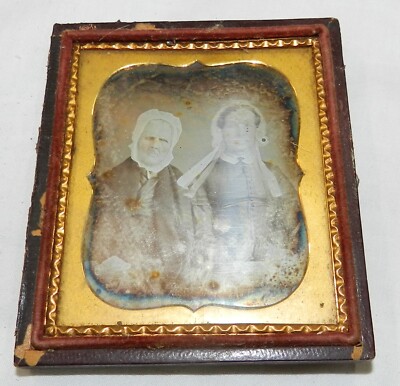 Vintage Possible Post Mortem Dageurotype of 2 Women - half case | eBay