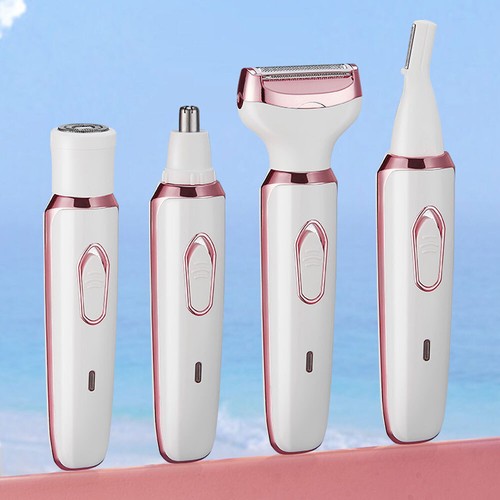Cordless 4 in 1 Electric Lady Shaver Rechargeable Painless Razor Bikini ...