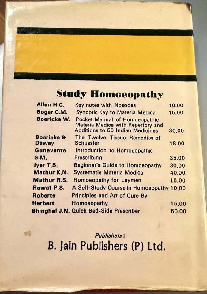 C. M. Boger - Synoptic Key to Materia Medica - VG | eBay