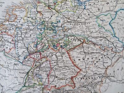 German Confederation Prussia Austria Bavaria Saxony c. 1849 detailed ...