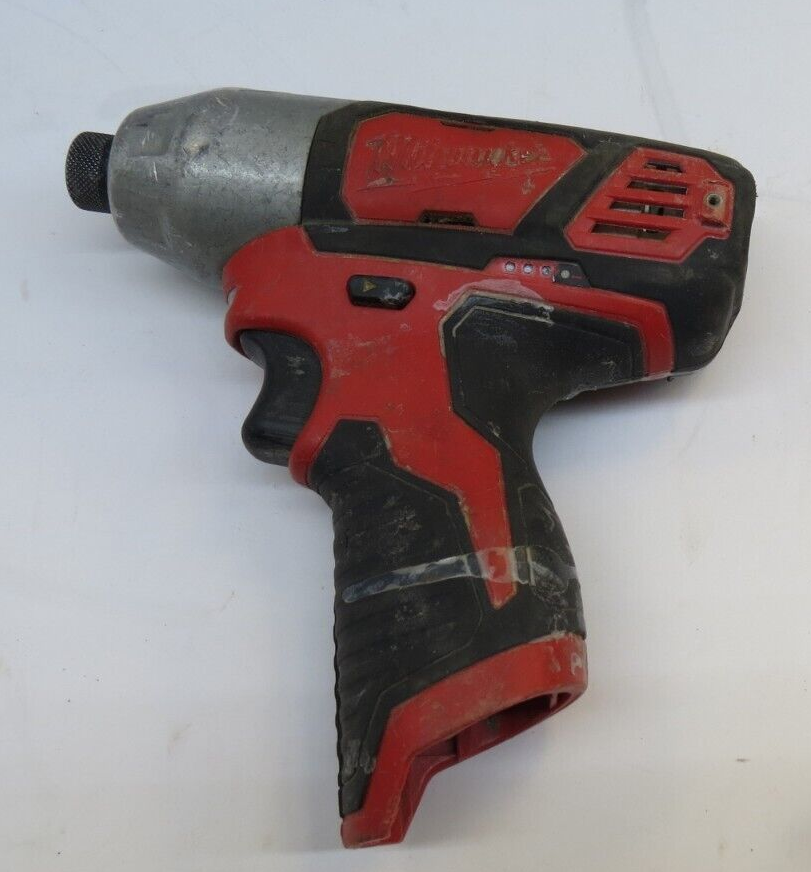 MILWAUKEE 2462-20 M12 Li-Ion 1/4"" Cordless Hex Impact Driver Tool Only ...