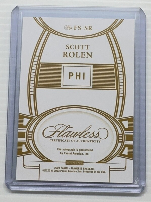 2023 Flawless Scott Rolen Flawless Signatures Auto Autograph #20/25 | eBay