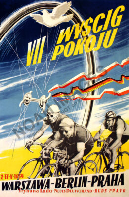 Warsaw Berlin Prague vintage cycling event travel poster 16x24 | eBay