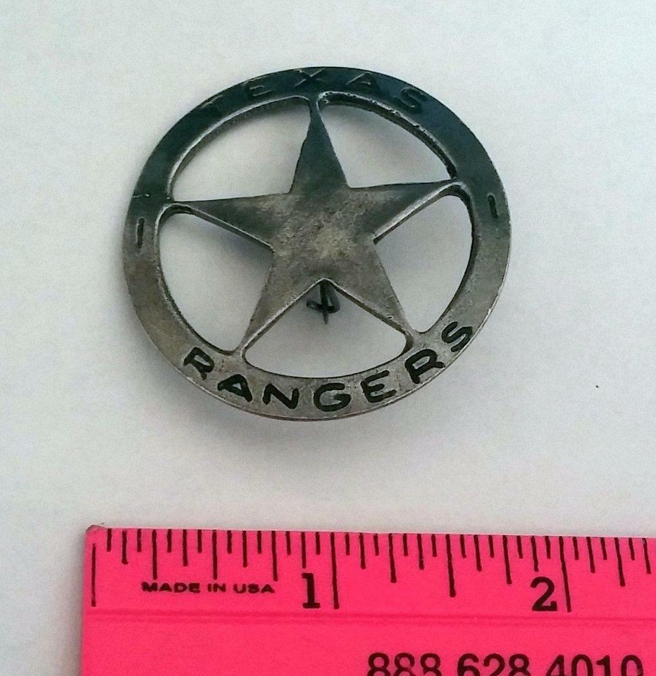 Texas Rangers Star Old West Historic Replica Badge Cast Pewter Made In ...