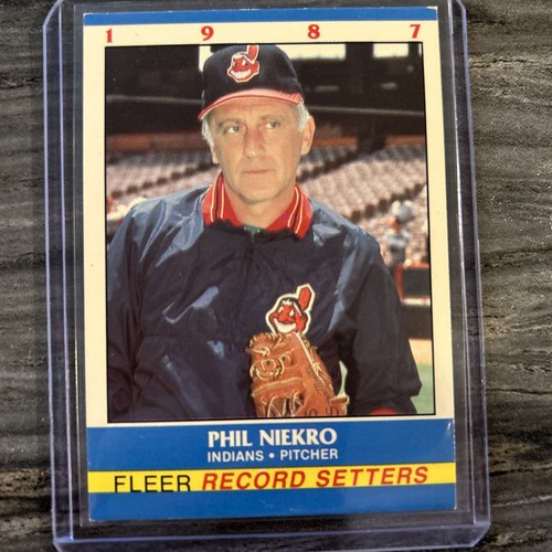 1987 Fleer Record Setters #25 Phil Niekro Cleveland Guardians | eBay