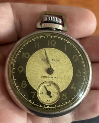 Lot 2 Vintage New Haven Compensated Pocket Watch Westclox Pocket Ben ...