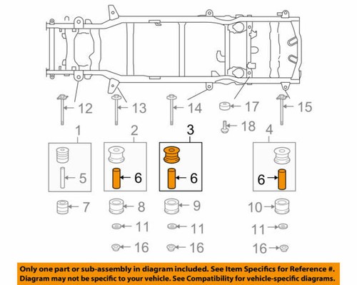 52205-60050 Toyota Cushiion sub-assy, cab mounting, no.3 upper ...