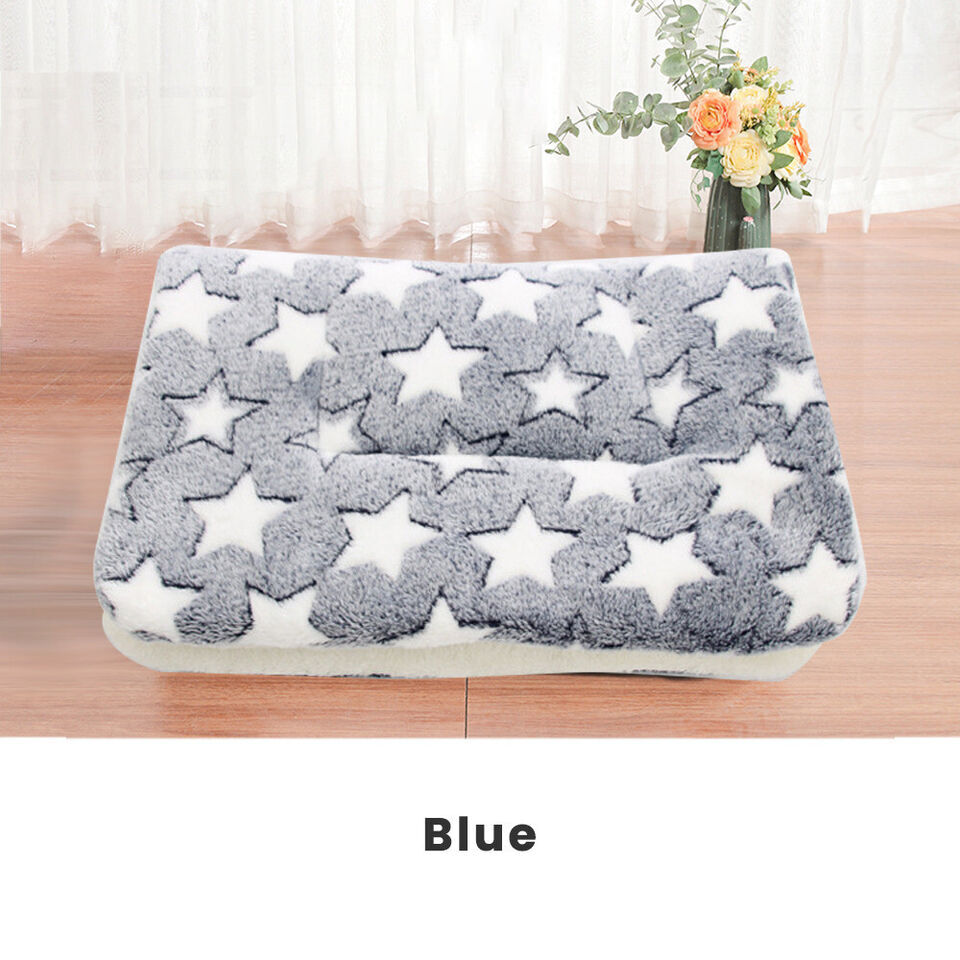 Pets Soft Warm Fleece Snuggle Blankets Cats Dogs Beds Mat Thermal Plush ...