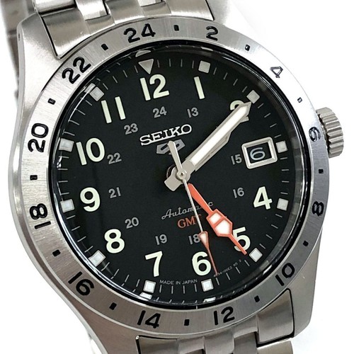 New SEIKO 5 SPORTS Five Sports Field GMT Watch SBSC011 Automatic Back ...