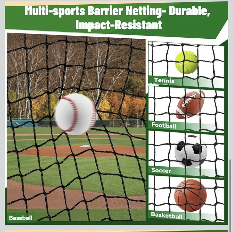 Baseball Softball Backstop Nets, Heavy Duty Sports Netting | eBay
