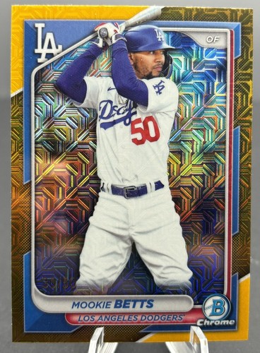 Mookie Betts /50 - 2024 Bowman Chrome Jumbo Gold Mojo Dodgers #40 | eBay