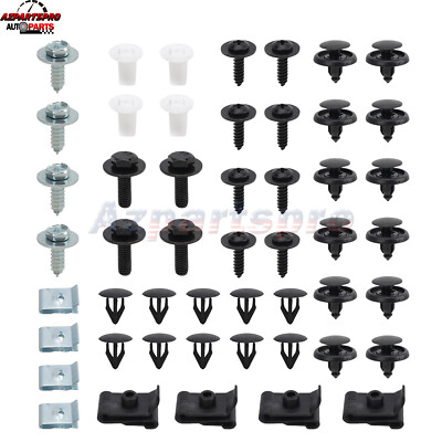 50X Under Engine Cover Clips Underbody Mudguards Shield Screws for ...