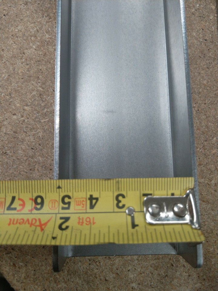 STEEL CHANNEL BRACKETS Metal Braces 50mm inside x 23. 500mm Long. 2mm ...