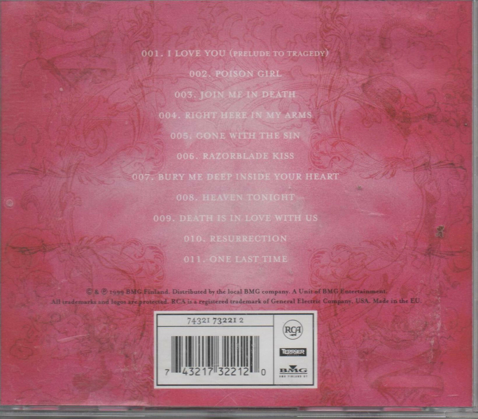 HIM Razorblade Romance CD NEU I Love You Poison Girl Join Me In Death ...