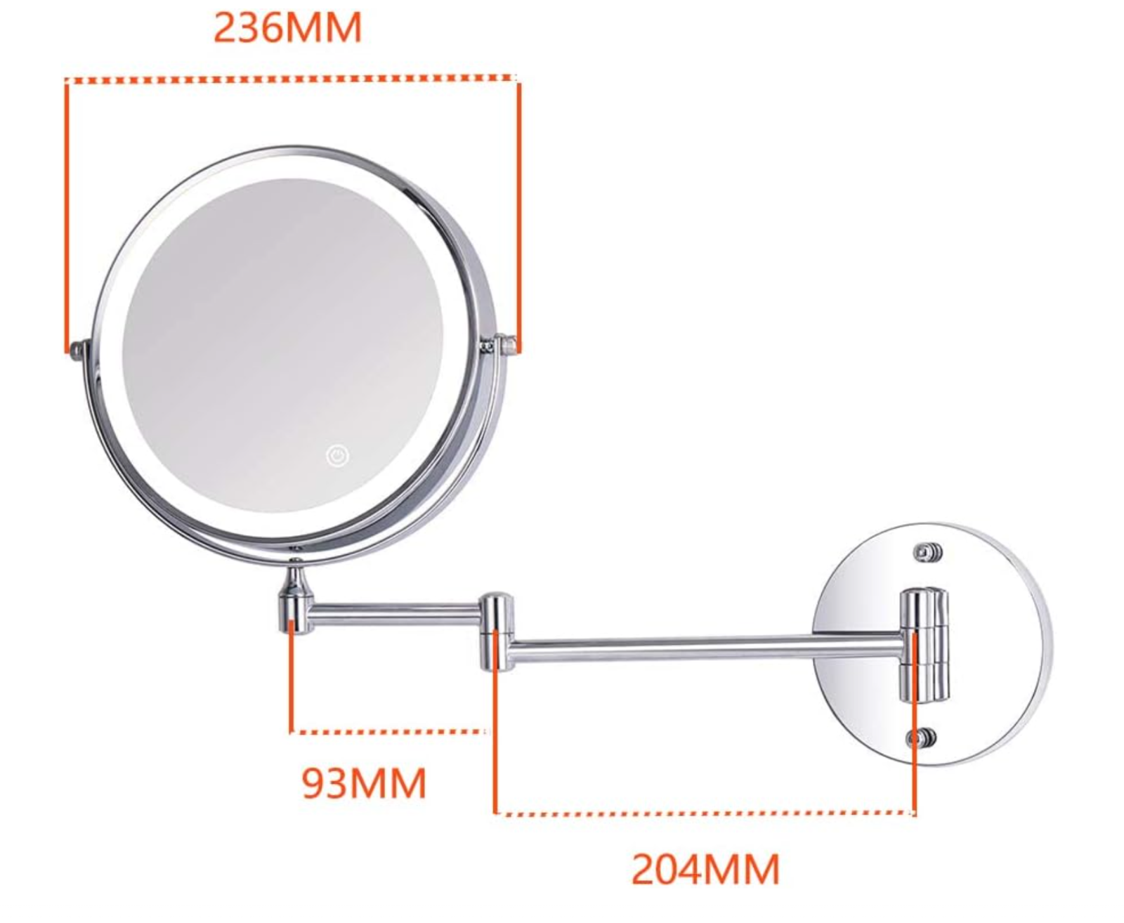 Loywe Kosmetikspiegel 7/10/15-Fach LED Beleuchtung Wandmontage ...