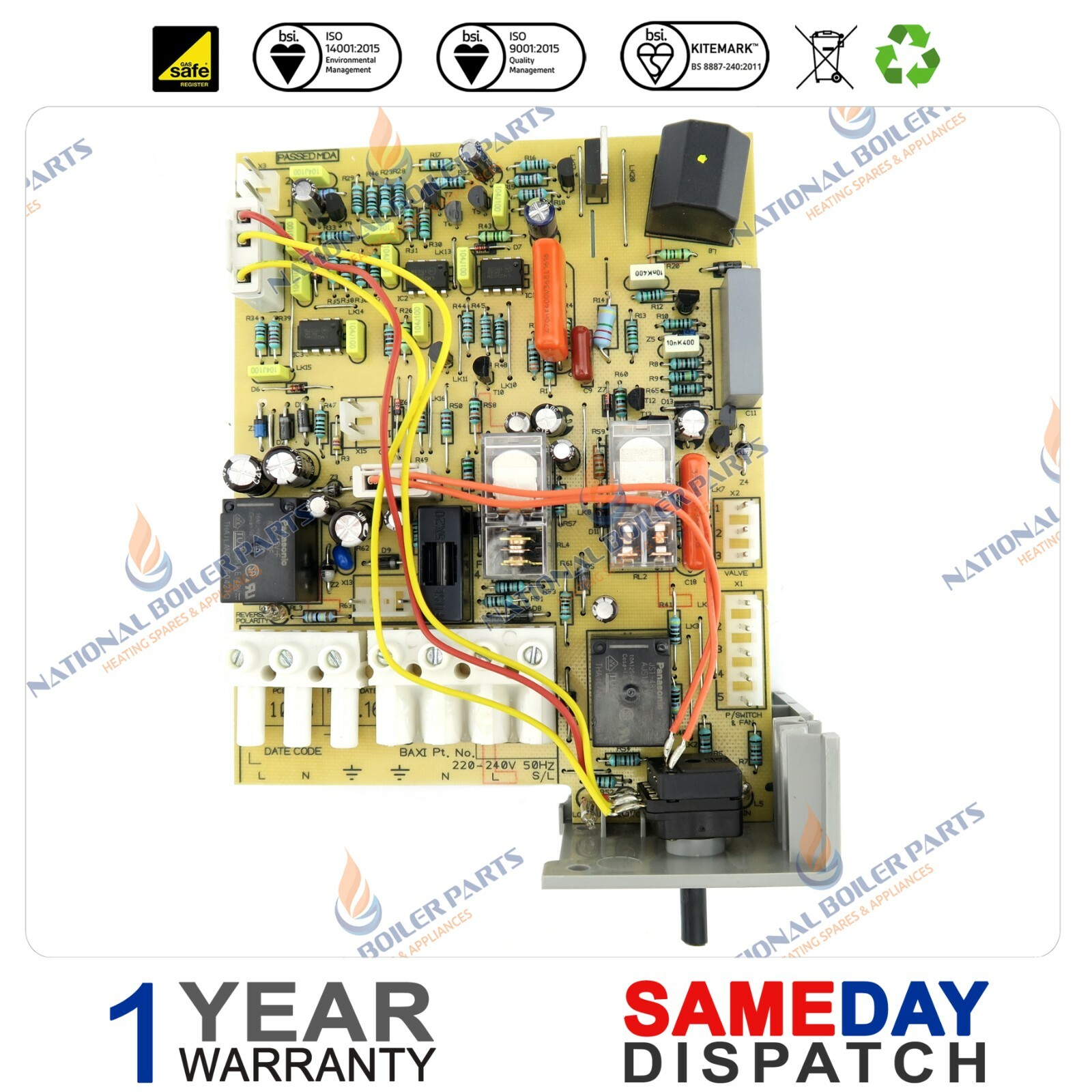 BAXI SOLO 3 PF 30 40 50 60 70 80 SYSTEM BOILER PCB 231711 231711BAX ...
