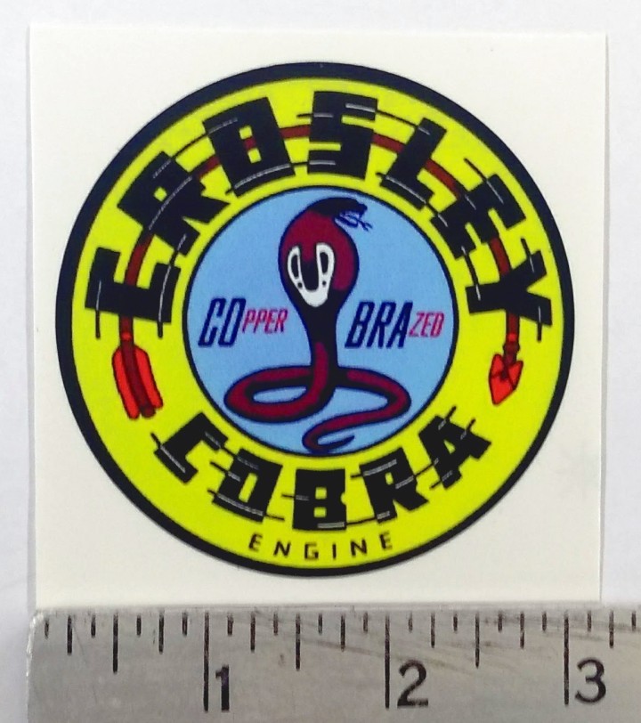 Vintage Crosley Cobra sticker decal 3" diameter | eBay