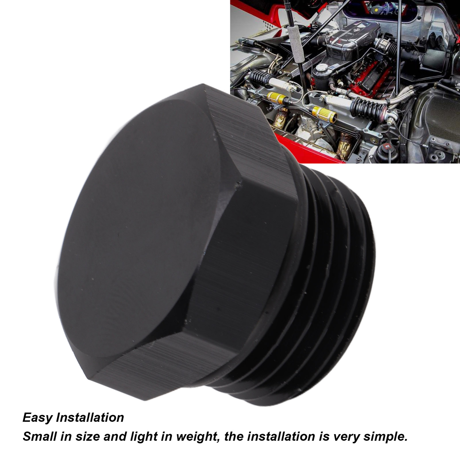 Block Off Plug Fitting Adapter Male Hex Steel Universal 4000PSI Black ...