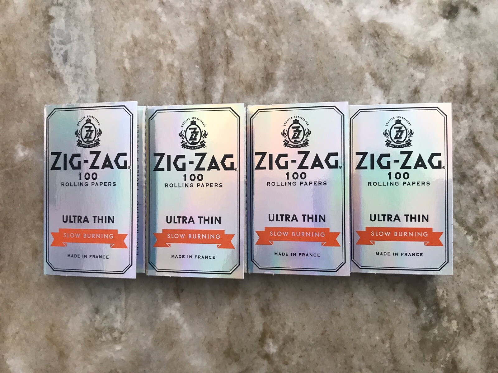 Zig-Zag Silver Ultra-Thin Slow Burning Rolling Papers - 4 Packs | eBay