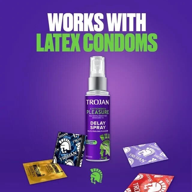Delay Spray for Men by Trojan Extended Pleasure helps w/ Premature ...