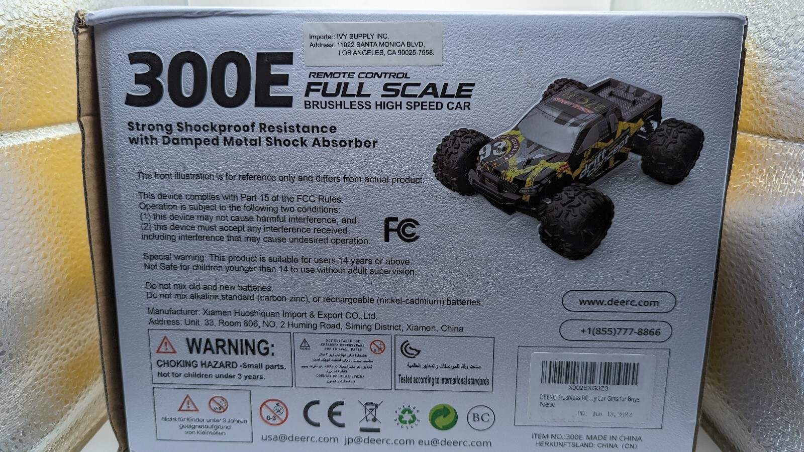 DEERC Brushless RC Cars 300E 60KM/H High Speed 4WD 1:18 Scale Open Box | eBay